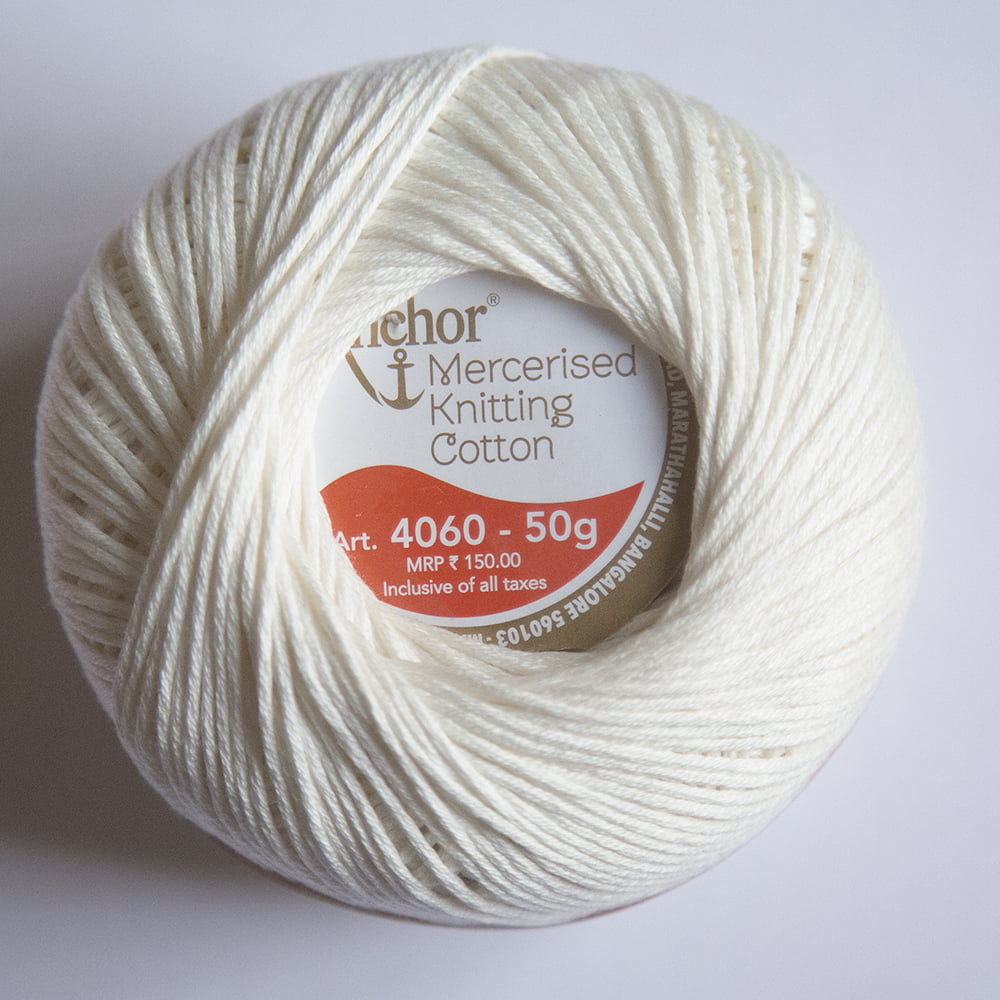 Buy Online Anchor Mercer Knitting Cotton 4060 | 4 Ply Thread | Double ...