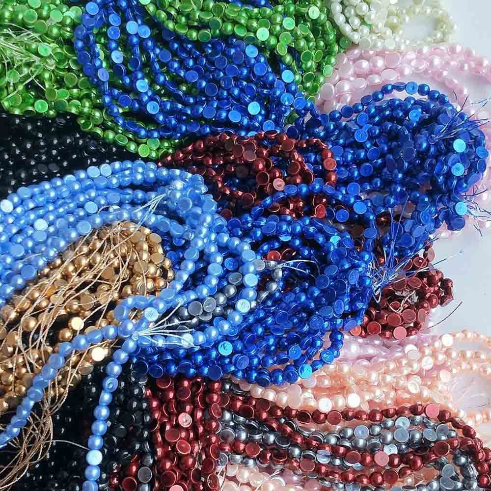 Half Cut Beads for Decoration | Dress Designing | Embroidery Hoop Designing