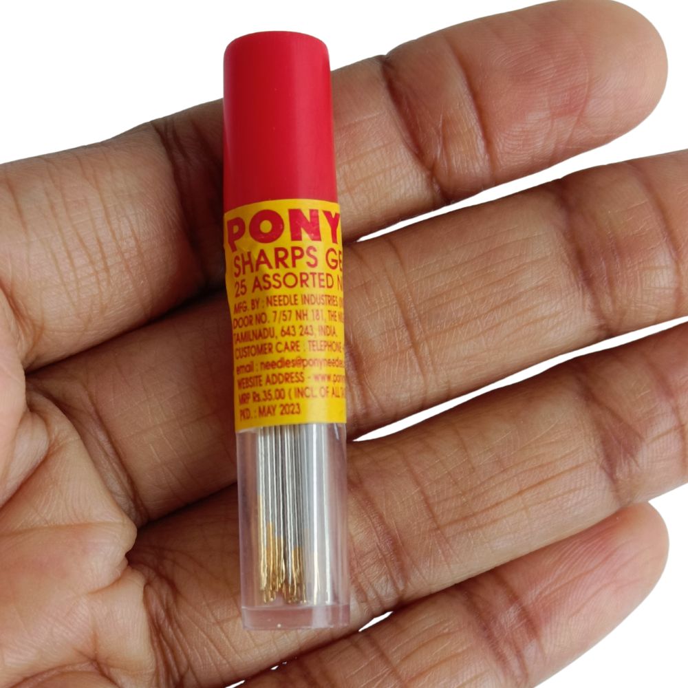 Pony Sharp Golden Eye Needle Assorted Pack for Embroidery |Sewing| Cross Stich| DIY | Craft