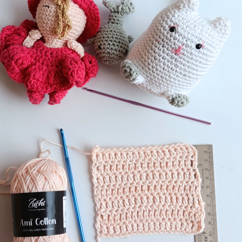 Buy Zuchi Ami Cotton Yarn for Amigurumi 4 Ply | Crochet | Knitting ...